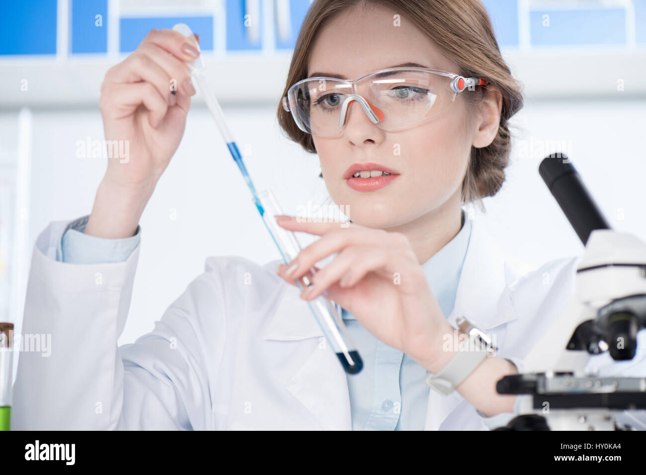 Female scientist working making hi-res stock photography and images - Alamy