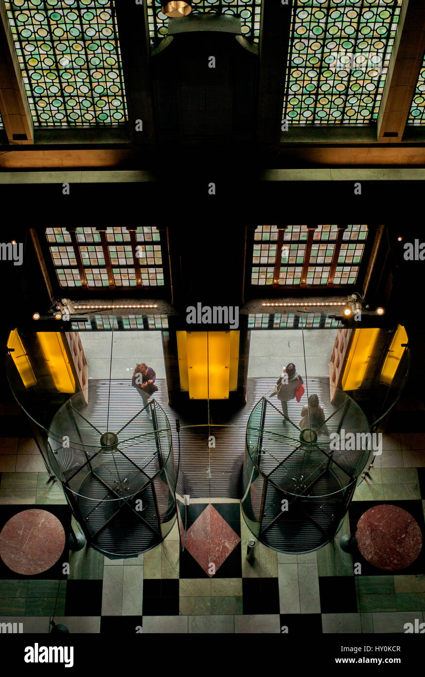 Victoria and Albert museum birds eye view of revolving entrance doors ...