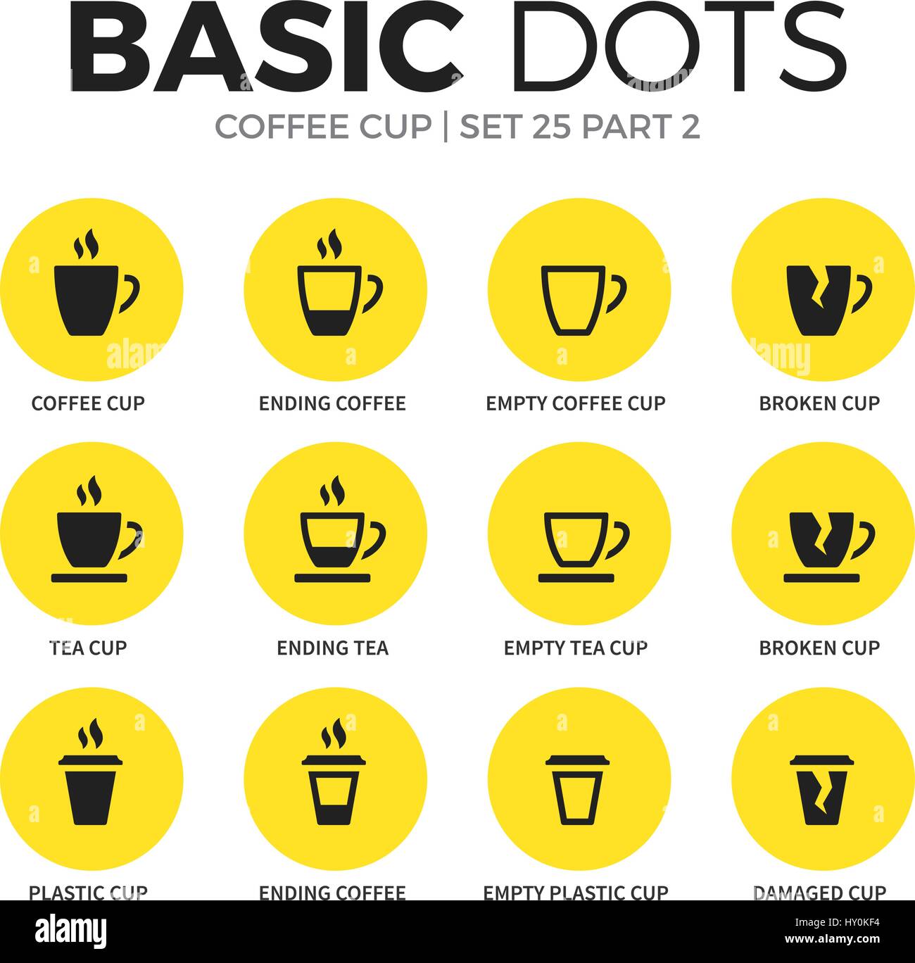 Broken coffee cup Stock Vector Images - Alamy