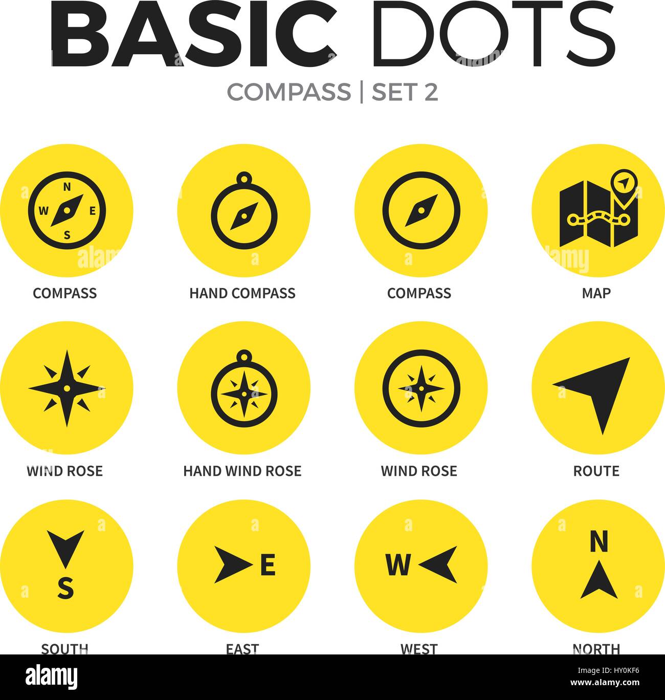 Vector wind rose technology Stock Vector Images - Alamy