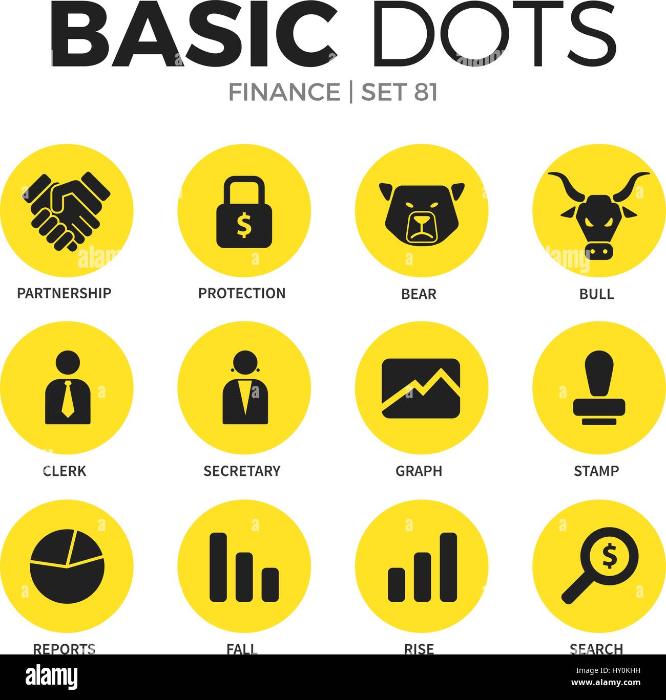 Finance flat icons vector set Stock Vector Image & Art - Alamy