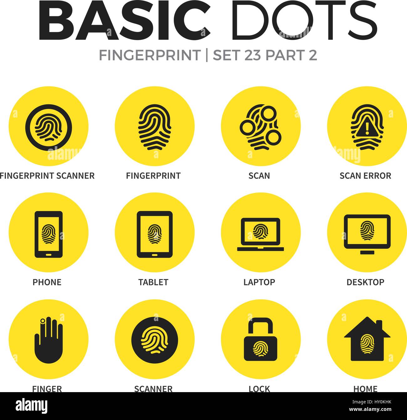 Lock fingerprint icon symbol Stock Vector Images - Alamy