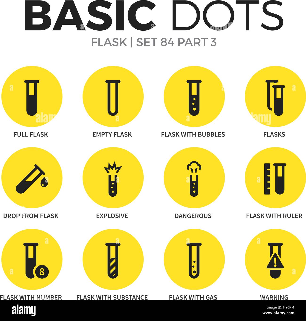 Laboratory flasks warning sign Stock Vector Images - Alamy