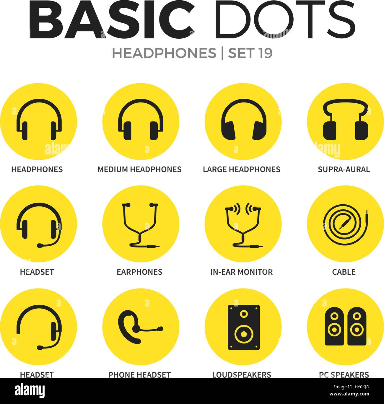 Illustration headphones microphone Stock Vector Images - Alamy