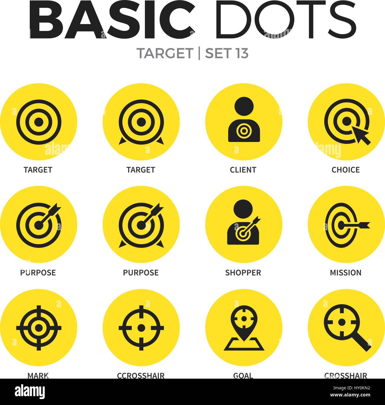 Circle dot vector icons hi-res stock photography and images - Alamy