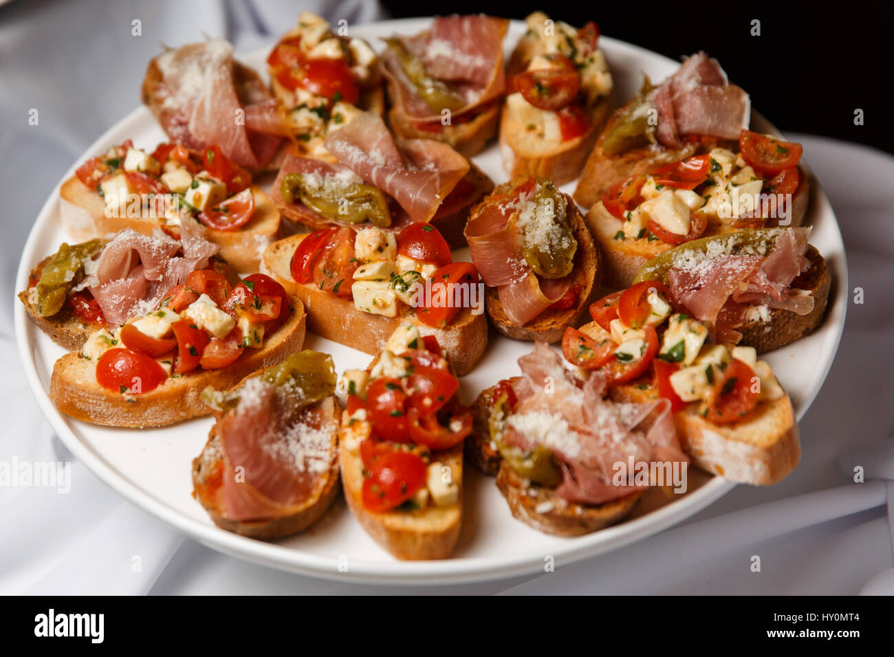 Photography of plate of appetizers Stock Photo - Alamy