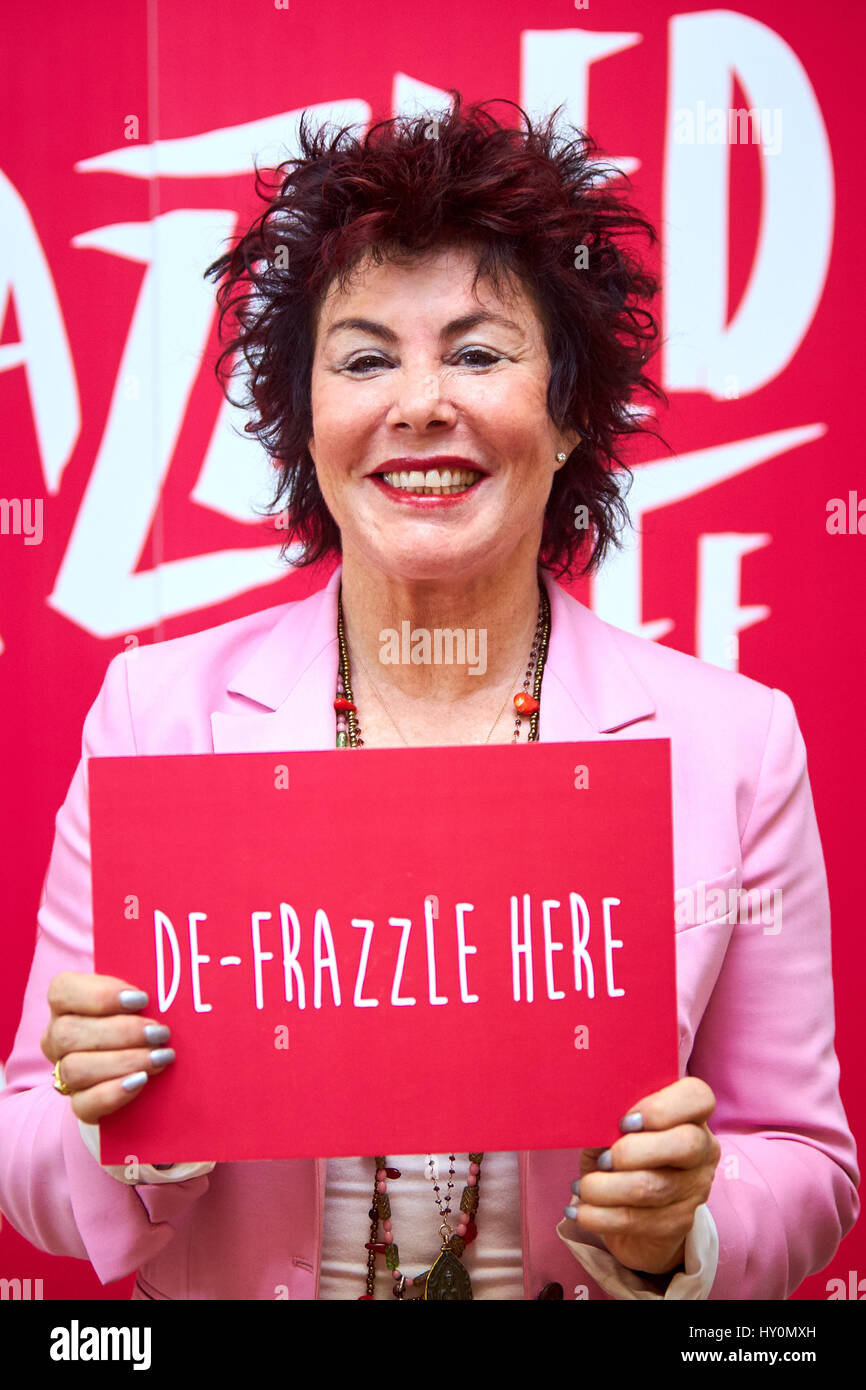 Ruby Wax opening the Frazzle Cafe at the London Book Fair to promote ...