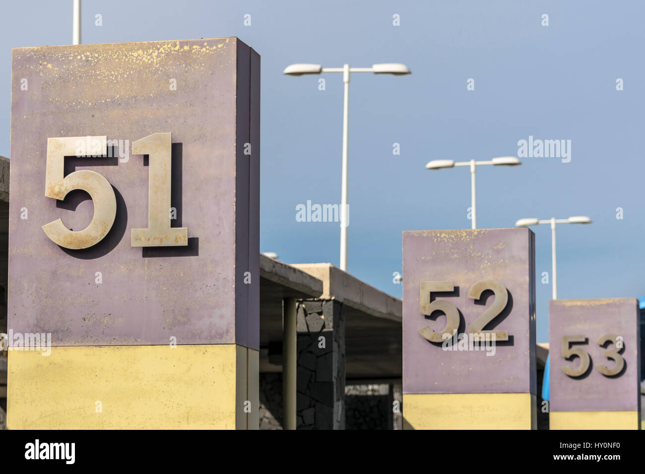 Bus Station Signs Stock Photo - Alamy