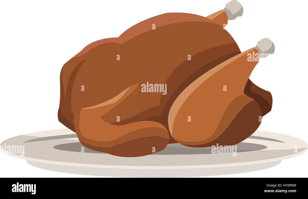 roaster chicken icon over white background. colorful design. vector ...