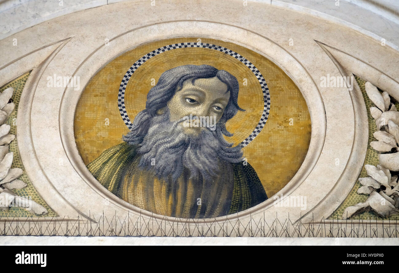 Saint Simon the Zealot, Apostle, mosaic in the basilica of Saint Paul ...