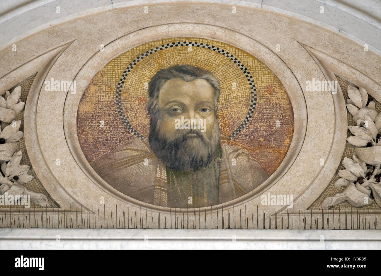 Saint Matthias the Apostle mosaic in the basilica of Saint Paul Outside ...