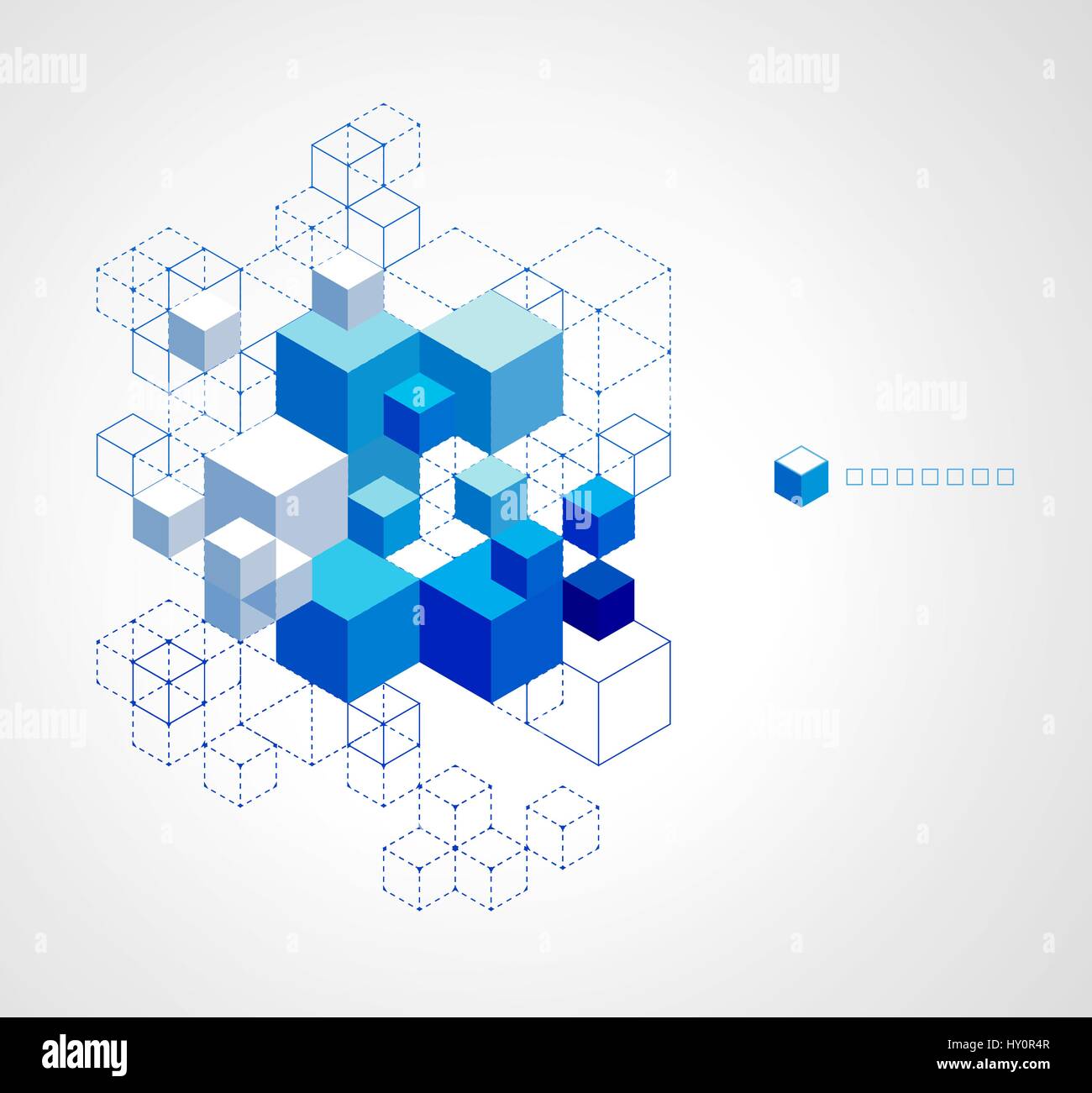 Abstract blue cubes background Stock Vector Image & Art - Alamy