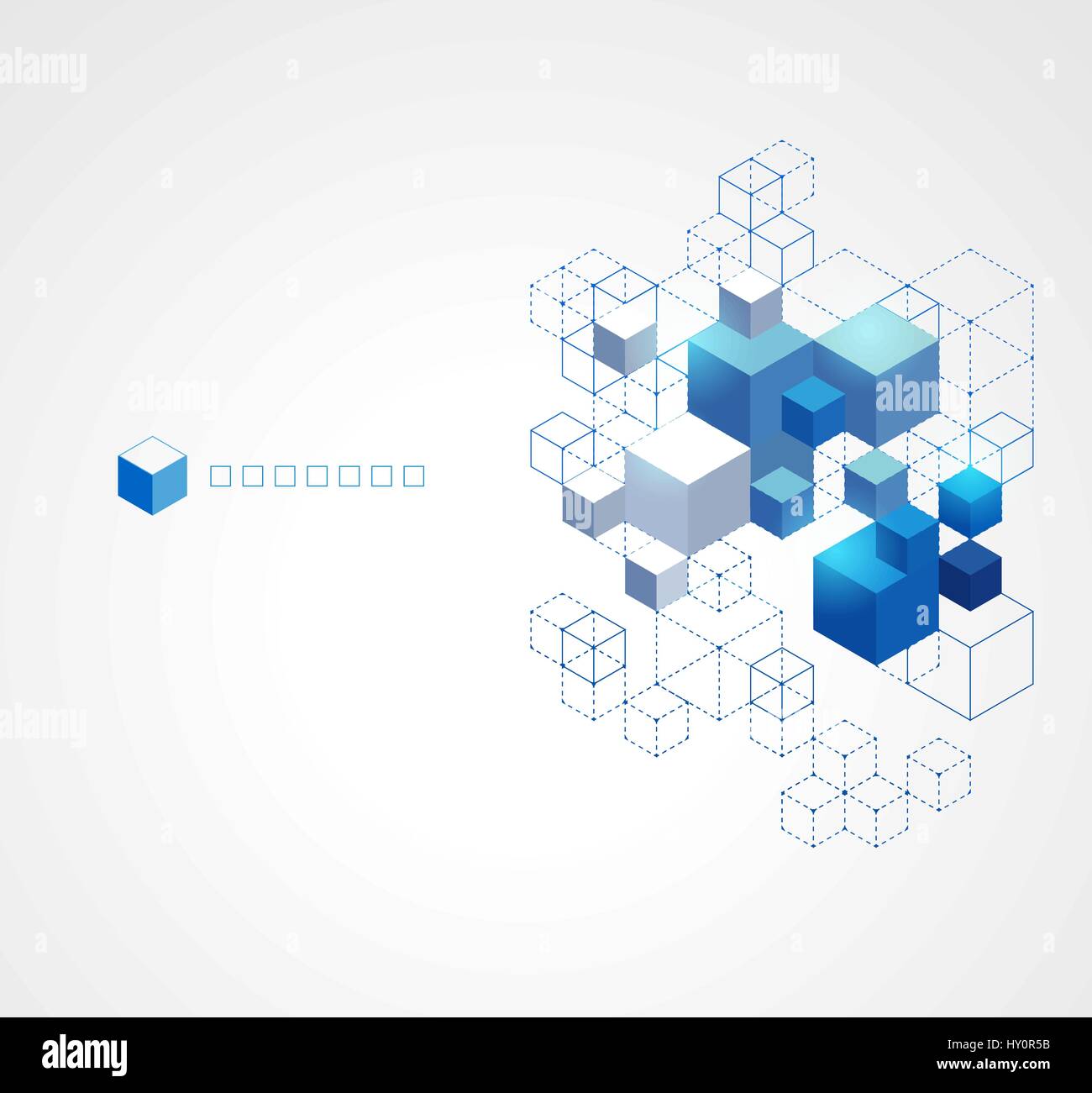 Abstract blue cubes background Stock Vector Image & Art - Alamy