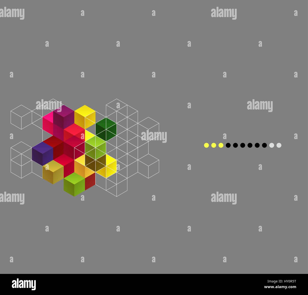 Vector abstract background with color cubes Stock Vector Image & Art ...