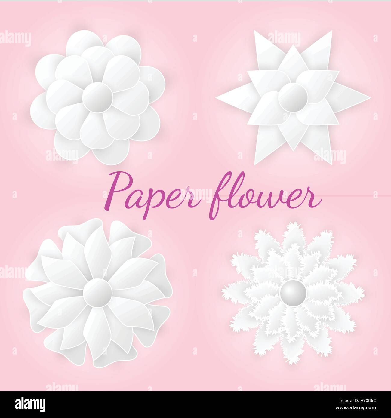 Paper flower. Background. Vector illustration Stock Vector Image & Art ...