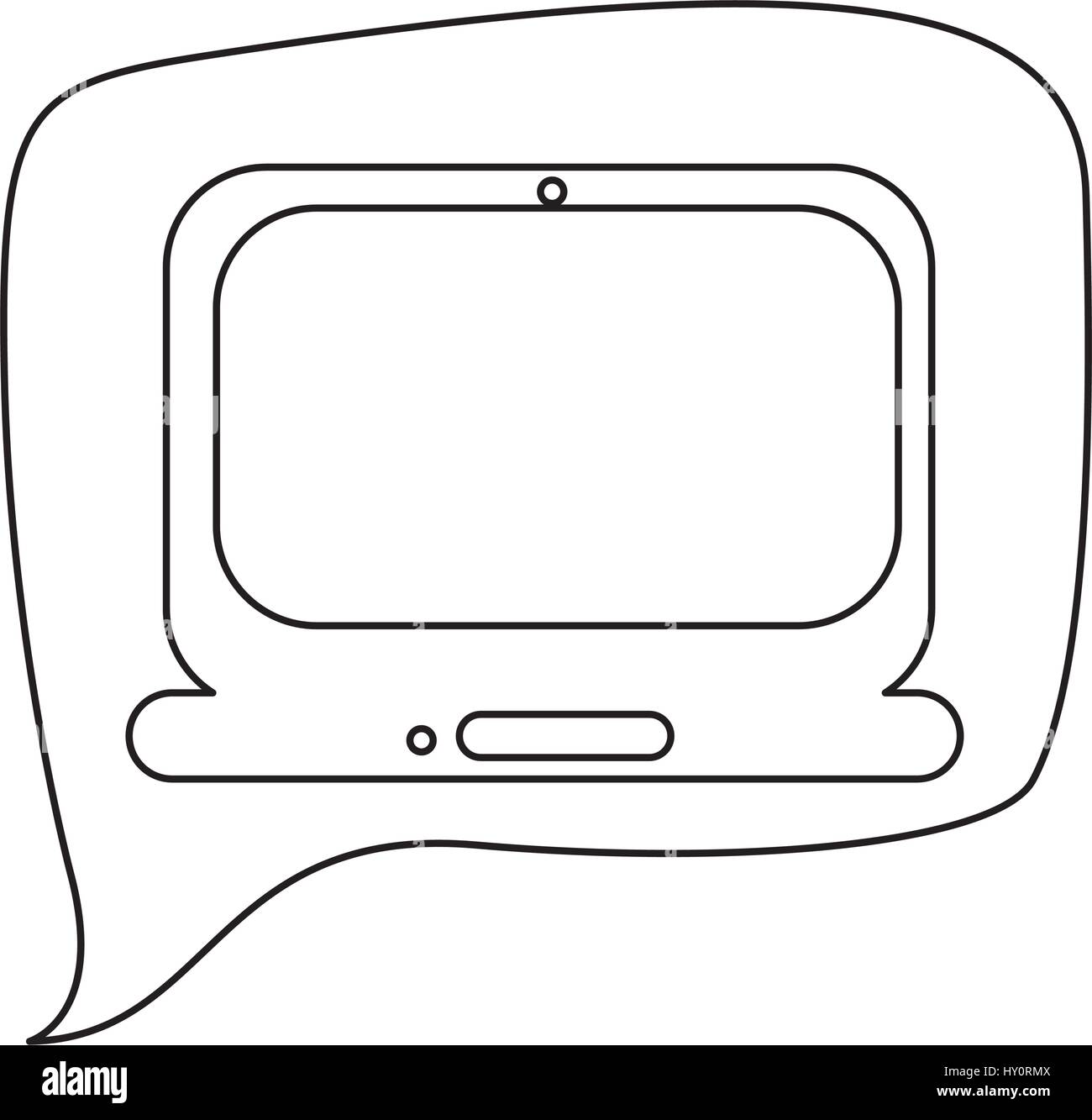 line style computer icon Stock Vector Image & Art - Alamy