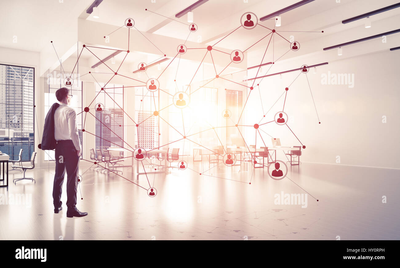 Networking and social communication concept as effective point f Stock ...