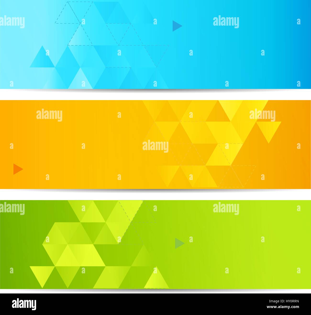 Vector abstract geometric banner with triangle Stock Vector Image & Art ...