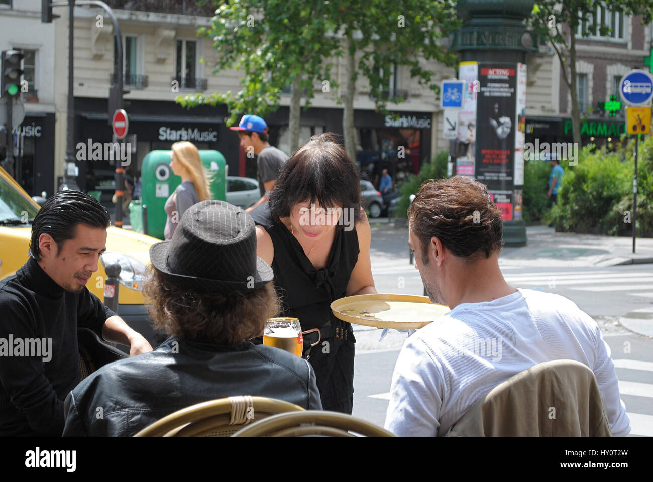Paris cafe waitress hi-res stock photography and images - Alamy