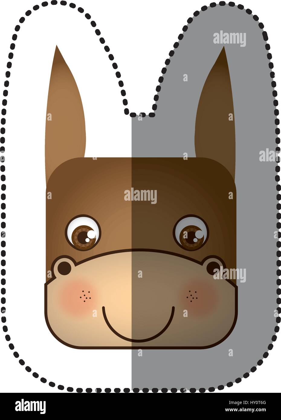 Donkey nose Stock Vector Images - Alamy