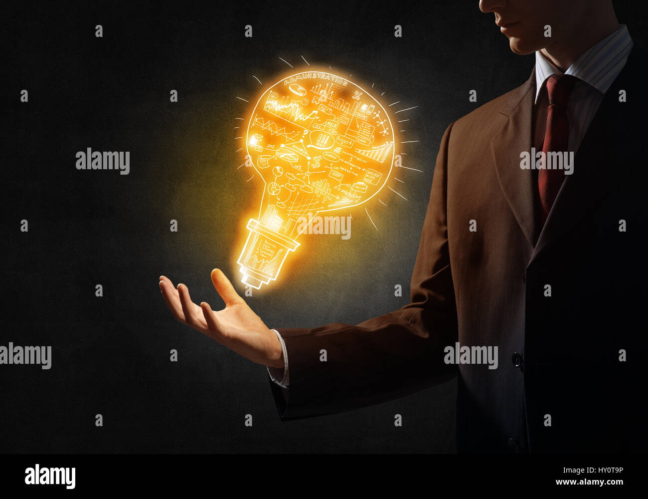 Bright idea for success achieving Stock Photo - Alamy