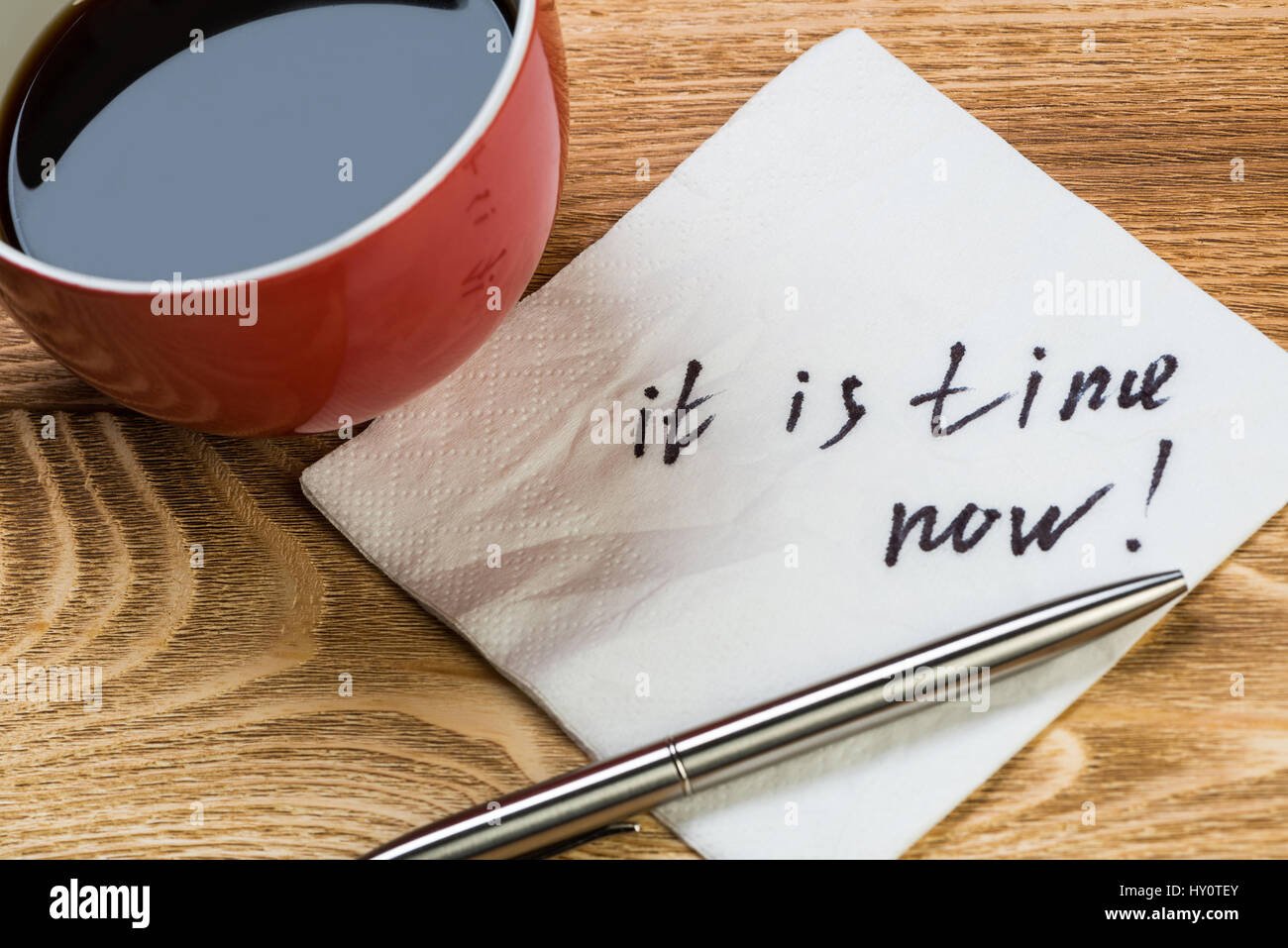 Romantic message written on napkin Stock Photo - Alamy