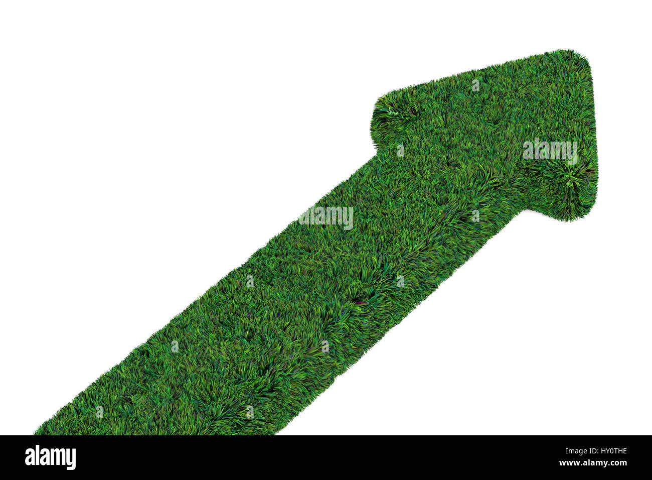 Arrow from grass, 3D rendering isolated on white background Stock Photo ...