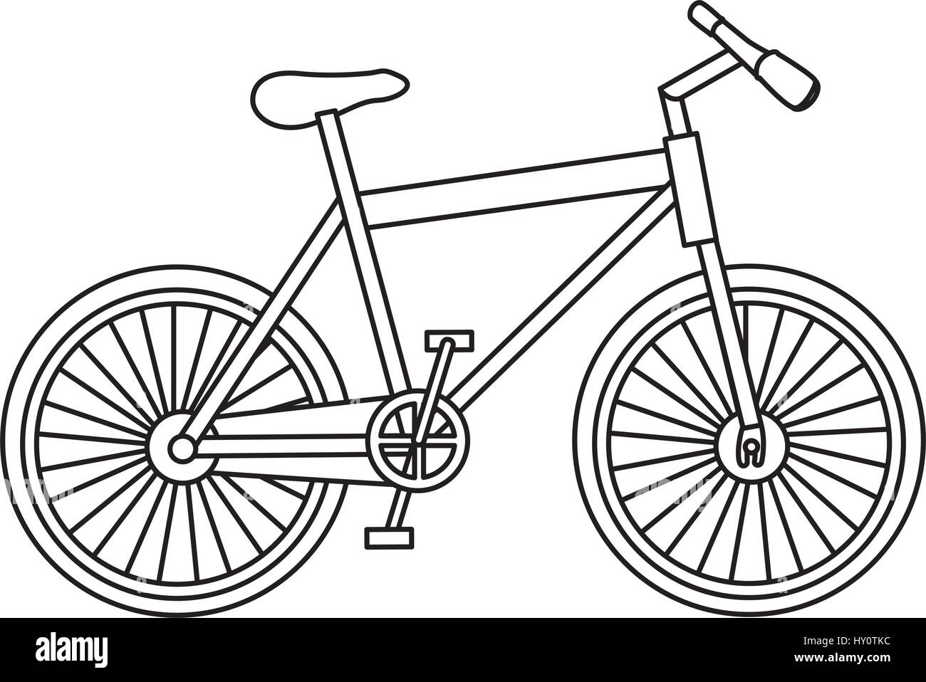 monochrome contour of sport bike in white background Stock Vector Image ...