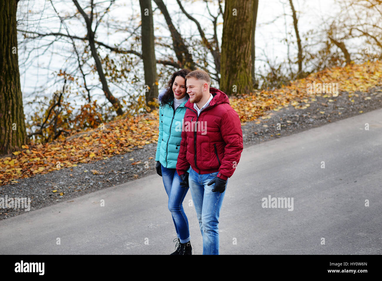 Back view handsome couple walking hi-res stock photography and images ...