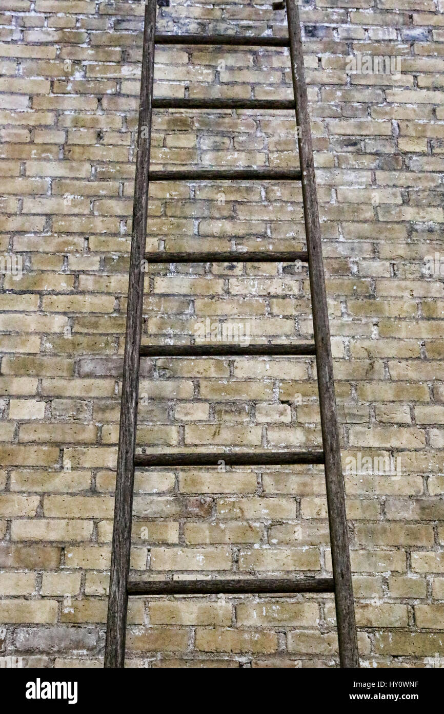 Antique wood ladder Stock Photo - Alamy