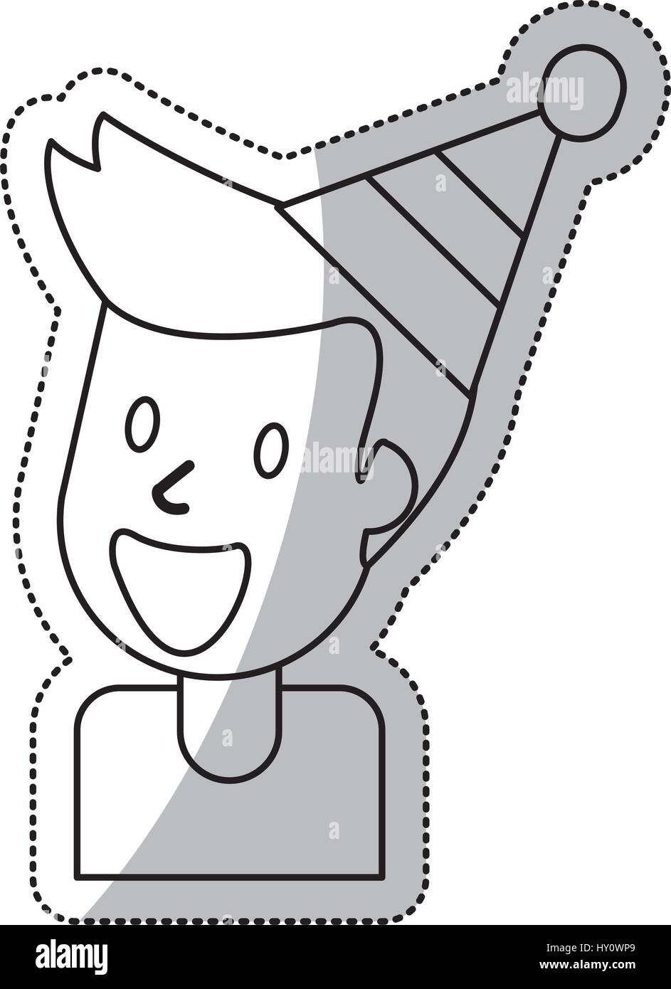 portrait man smile outline vector illustration eps 10 Stock Vector ...