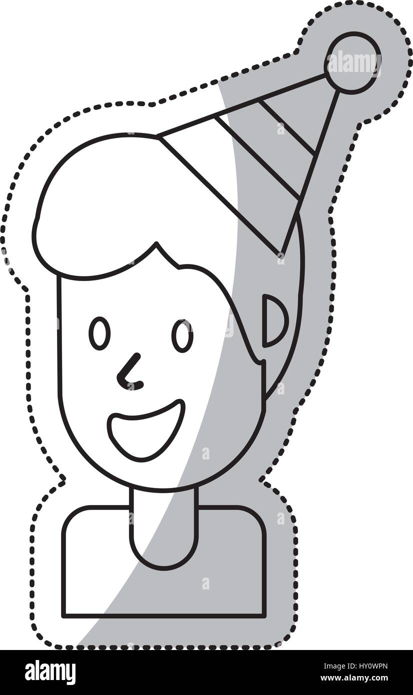 portrait man smile outline vector illustration eps 10 Stock Vector ...