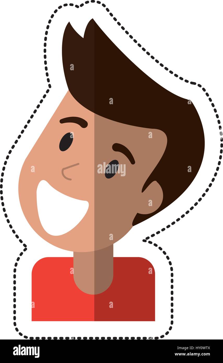 portrait young man smiling Stock Vector Image & Art - Alamy