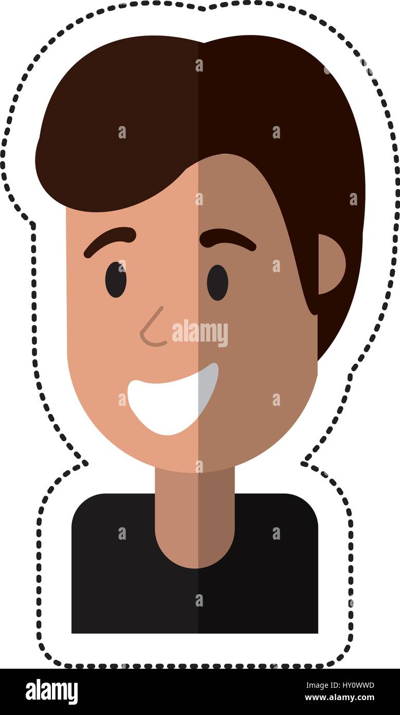 portrait young man smiling Stock Vector Image & Art - Alamy