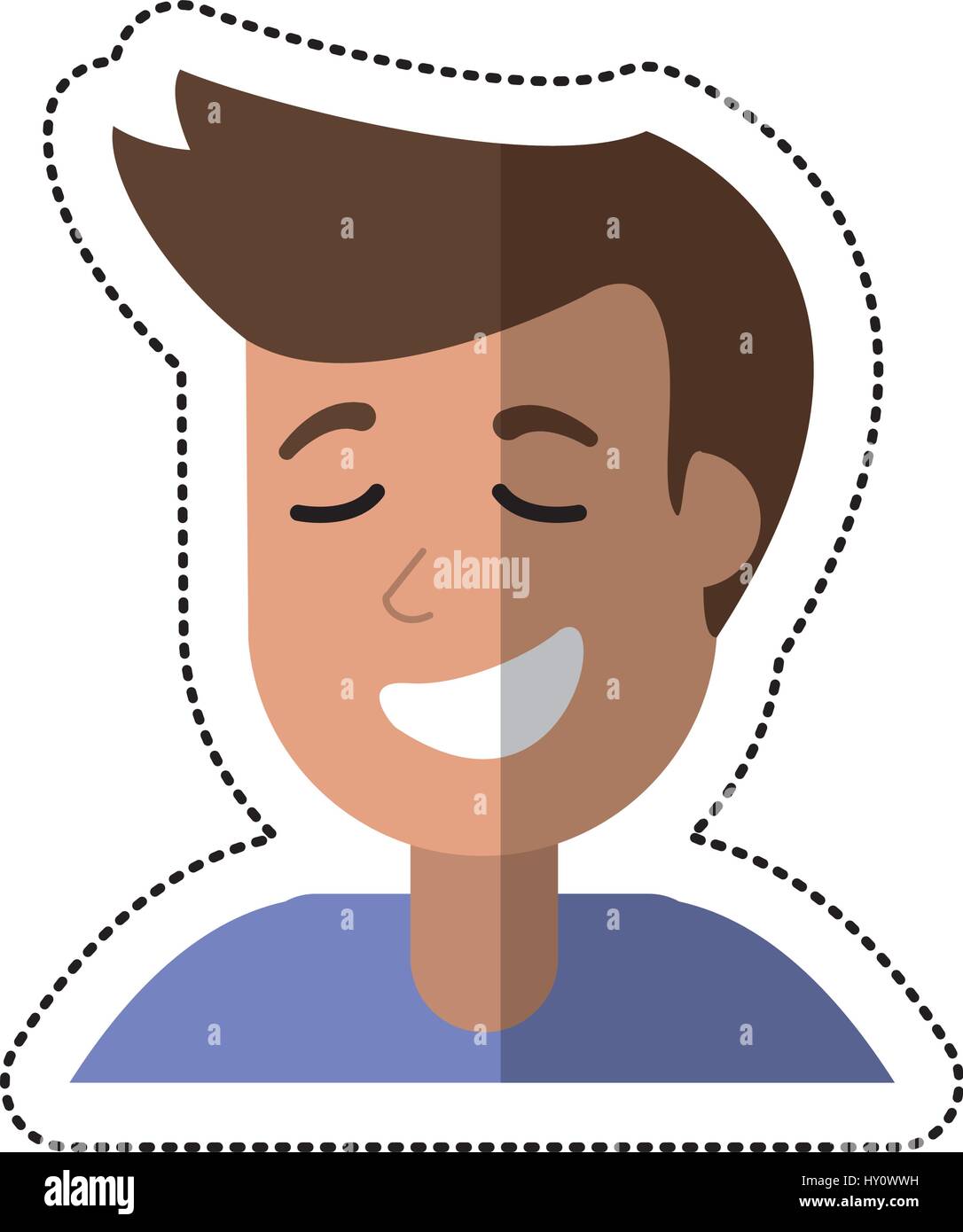 portrait young man smiling Stock Vector Image & Art - Alamy