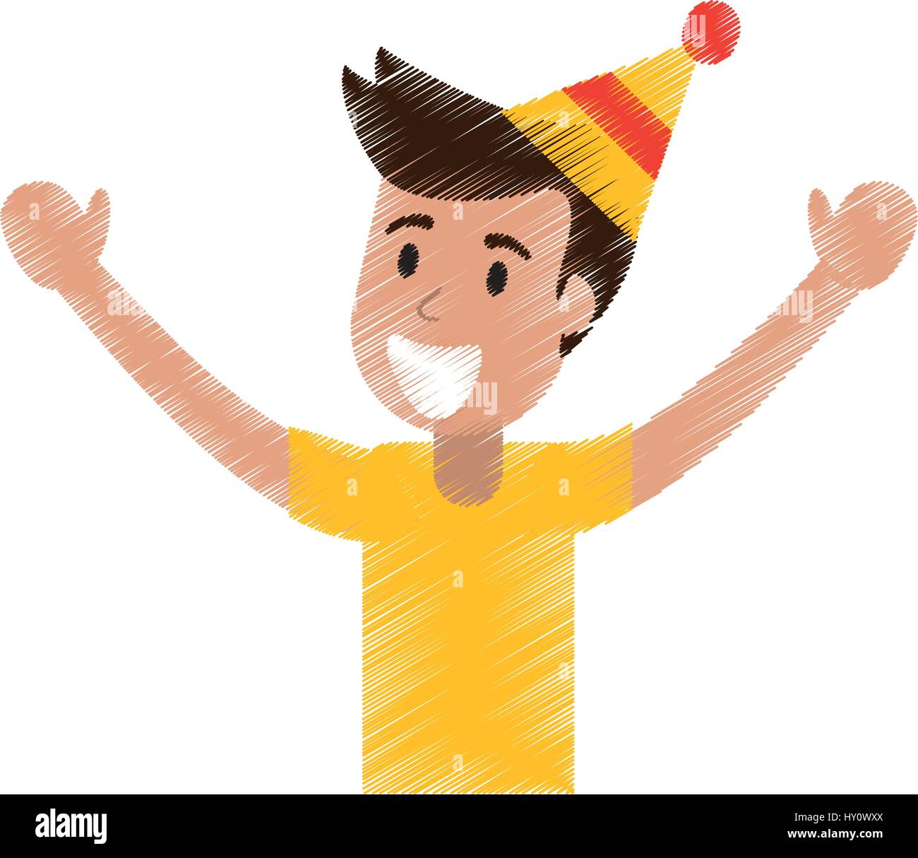 drawing man celebration happiness Stock Vector Image & Art - Alamy