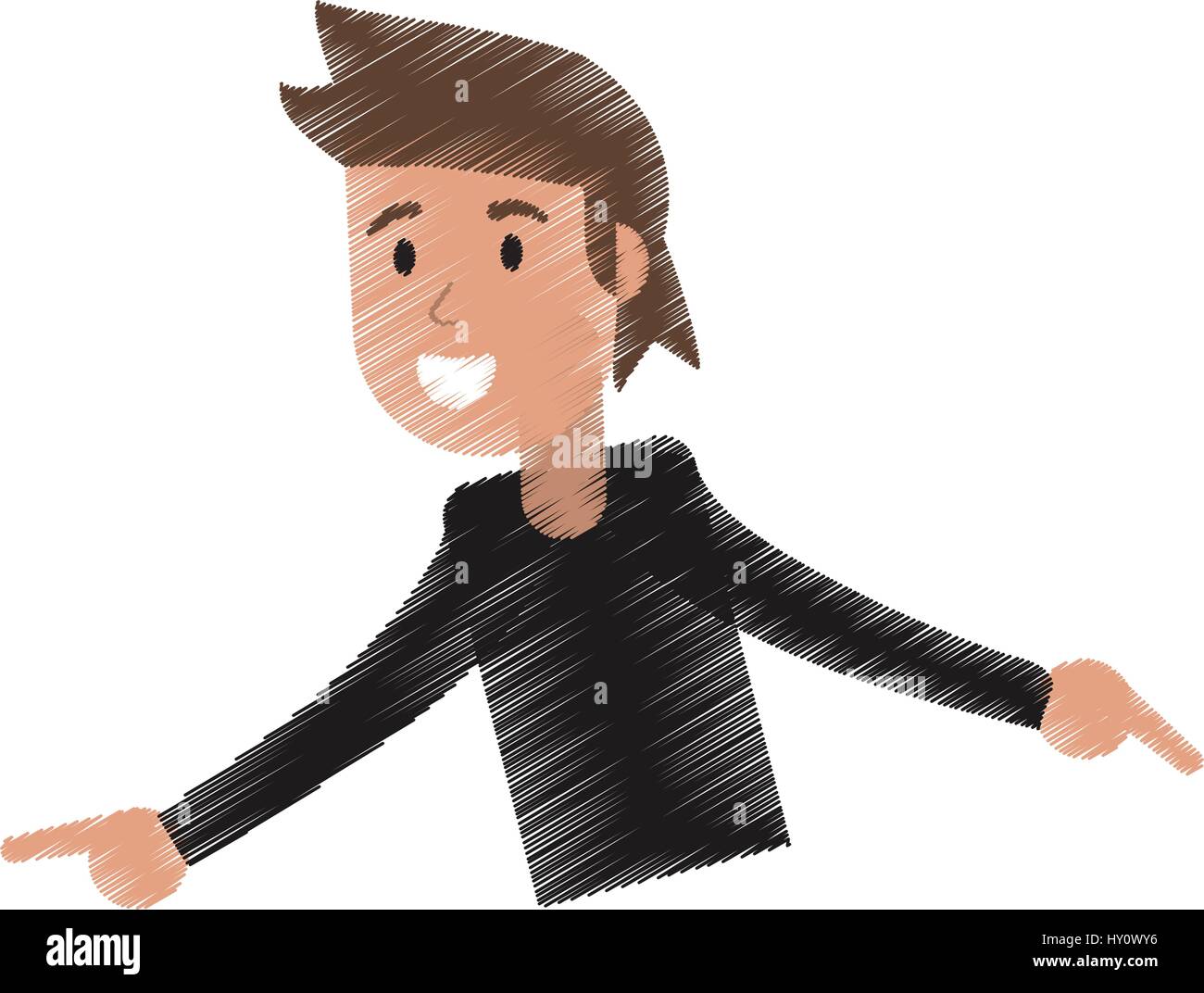 drawing man celebration happiness Stock Vector Image & Art - Alamy