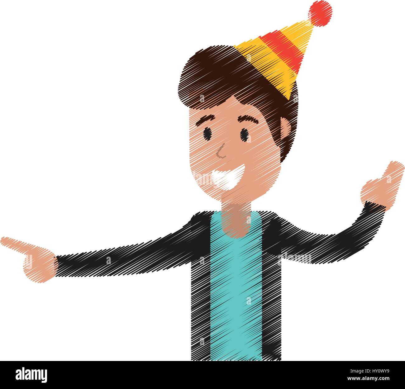 drawing man celebration happiness Stock Vector Image & Art - Alamy