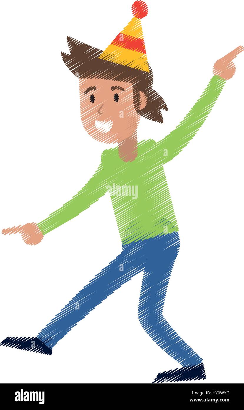 drawing man celebration happiness Stock Vector Image & Art - Alamy