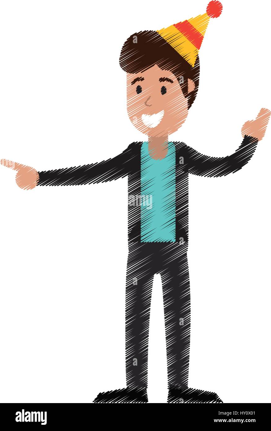 drawing man celebration happiness Stock Vector Image & Art - Alamy
