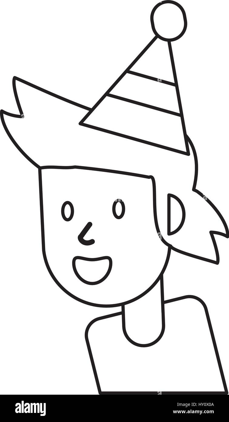 outlined portrait man smile Stock Vector Image & Art - Alamy