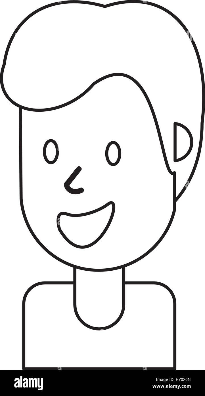 Portrait smiling friendly male Stock Vector Images - Alamy