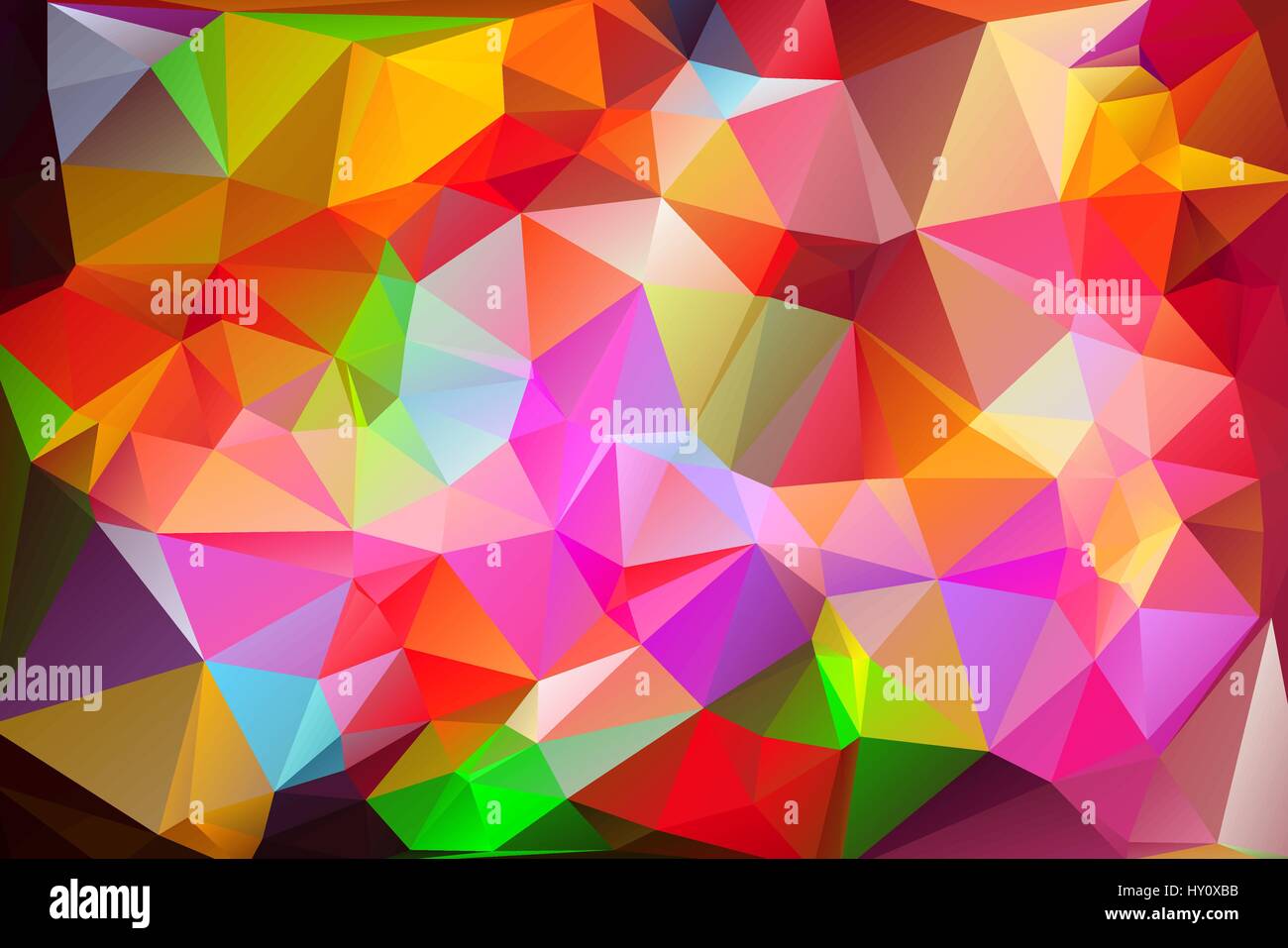 Vivid multicolored rainbow abstract low poly geometric background Stock ...