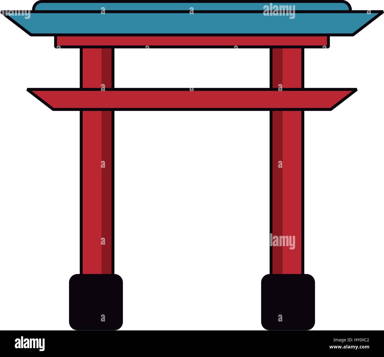 monument gate traditional japanese Stock Vector Image & Art - Alamy
