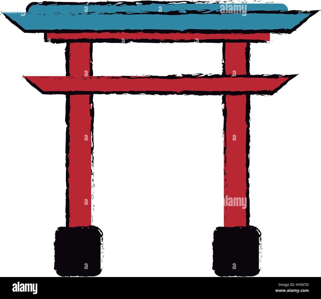 japanese gate structure traditional Stock Vector Image & Art - Alamy