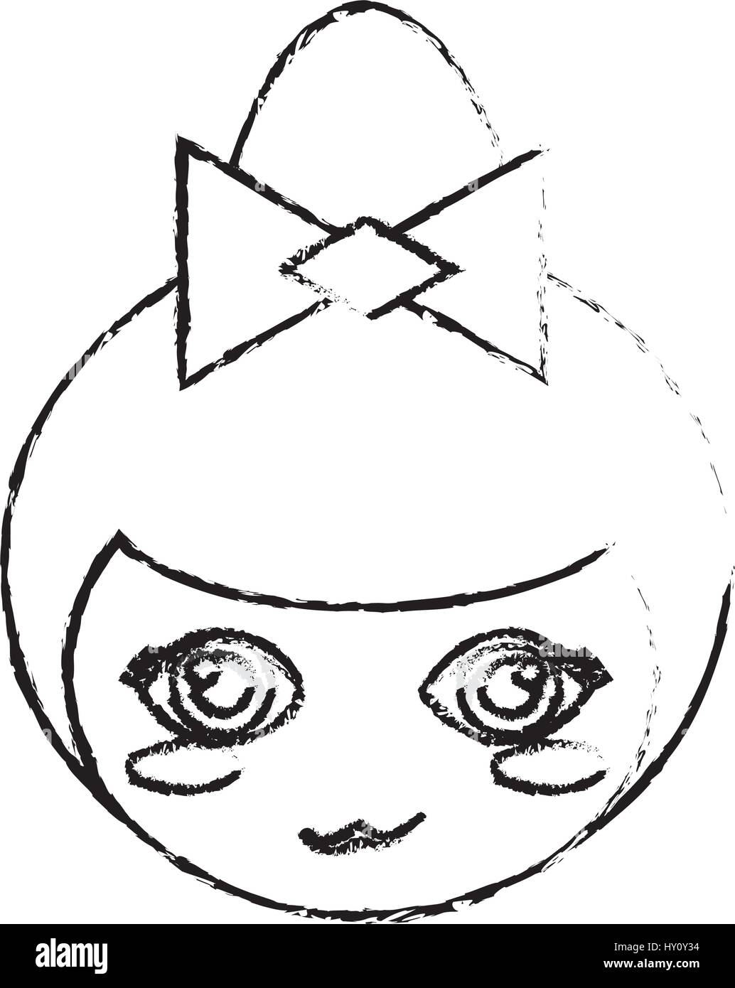 kokeshi doll sketch face Stock Vector Image & Art - Alamy