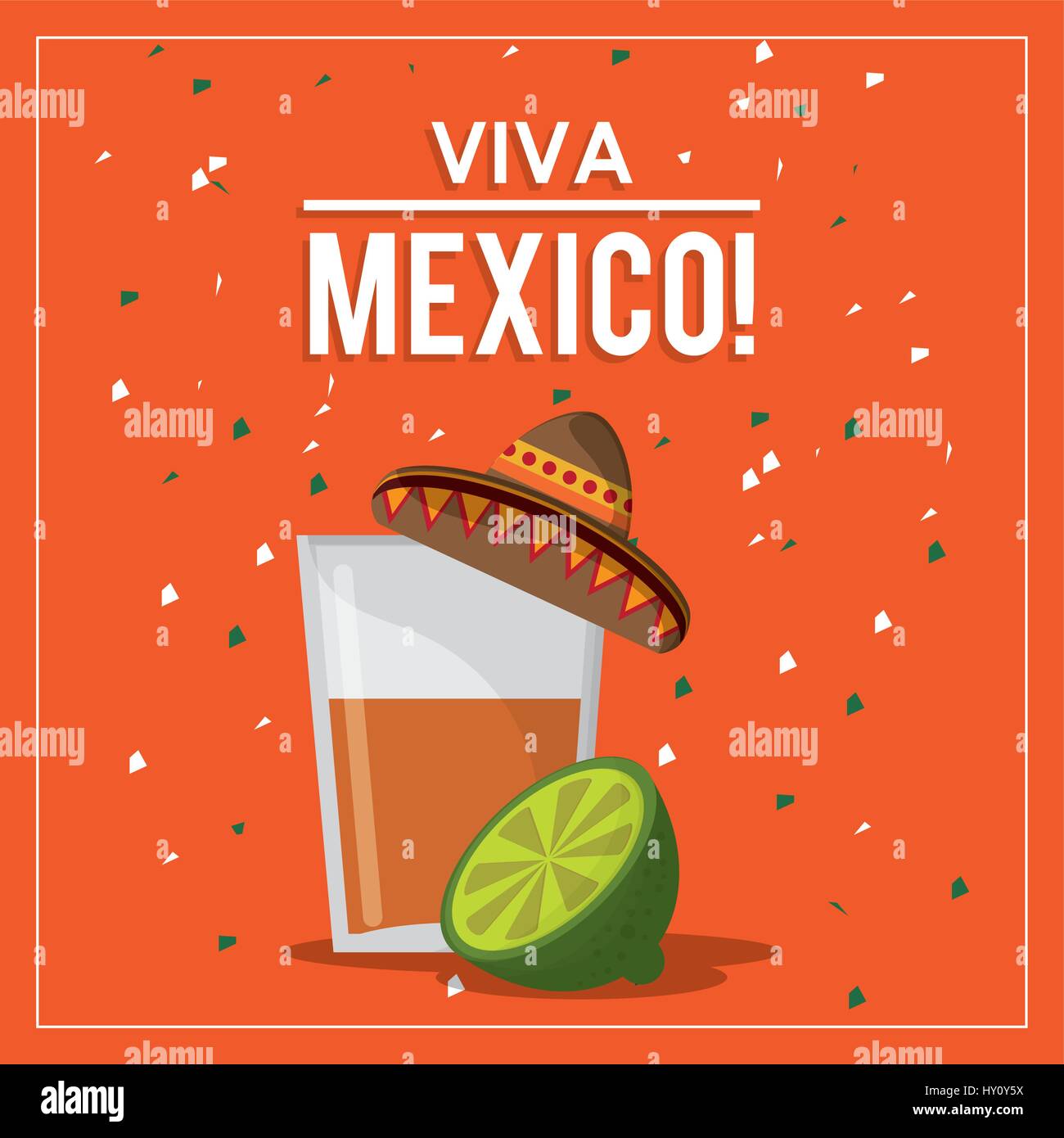 viva mexico greeting tequila hat design Stock Vector Image & Art - Alamy