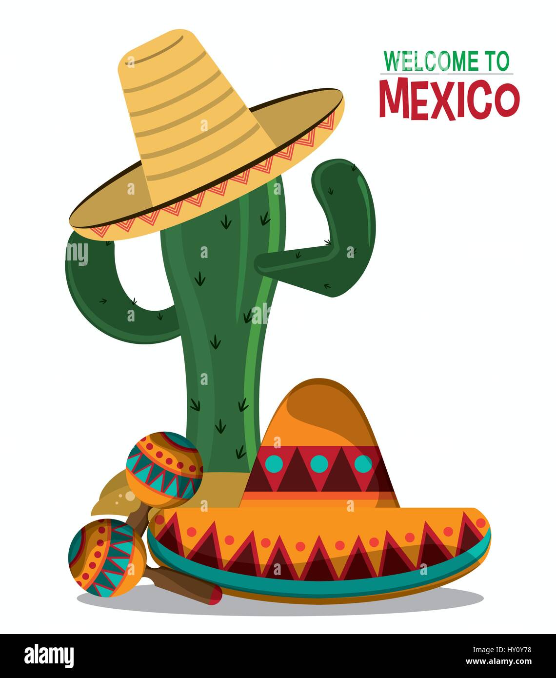 Viva mexico vector poster Cut Out Stock Images & Pictures - Alamy