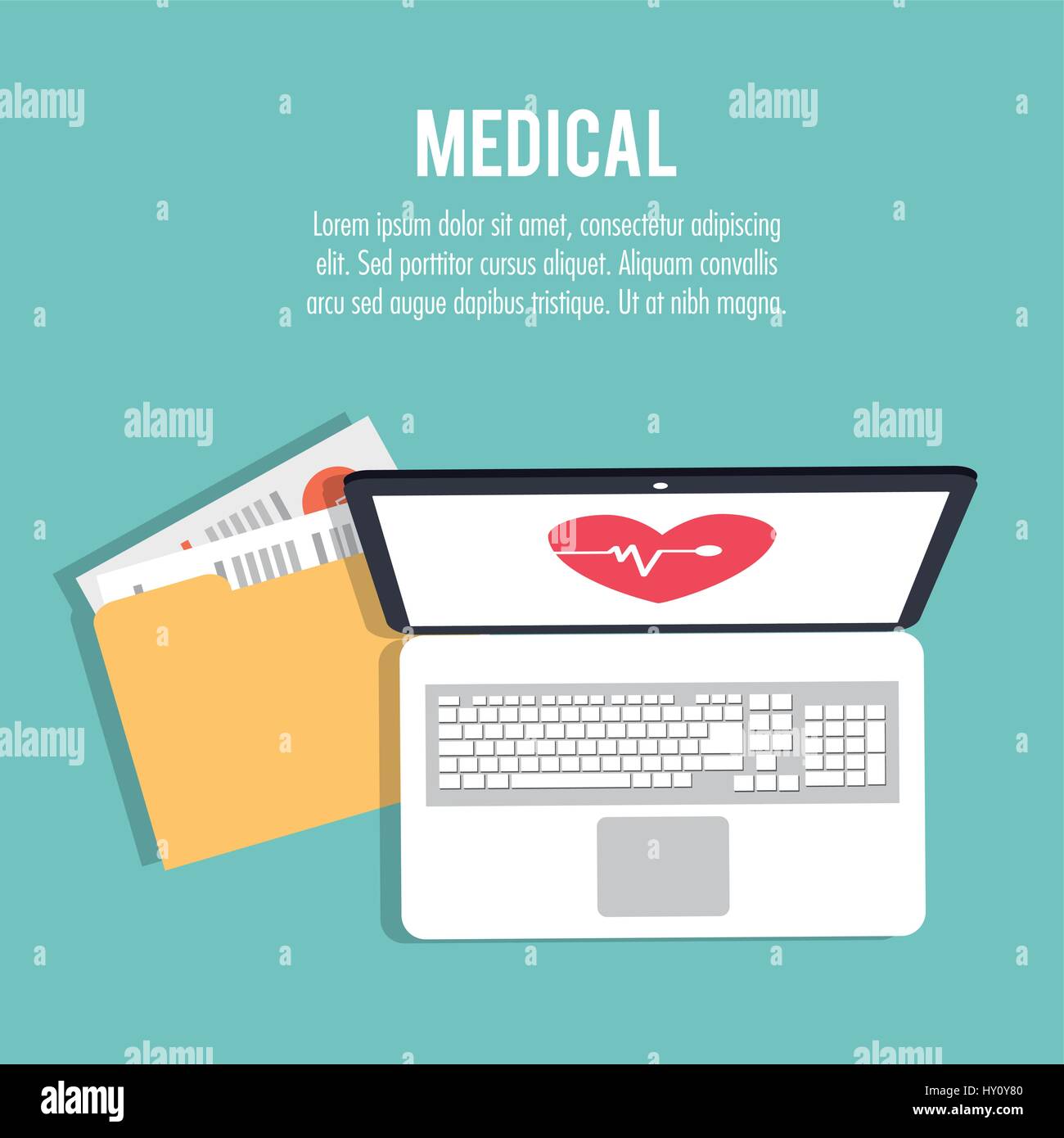 Clinic health folder icon Stock Vector Images - Alamy