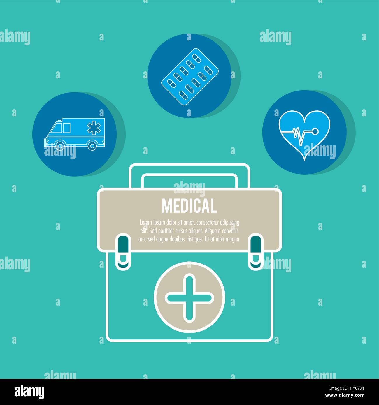 emergency briefcase equipment medicine Stock Vector Image & Art - Alamy